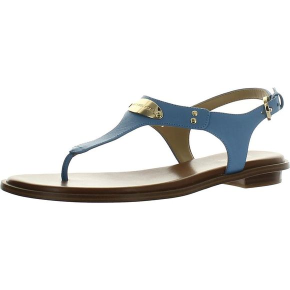 Michael Kors | Shoes | Michael Kors Womens Michael Blue Leather Thong ...